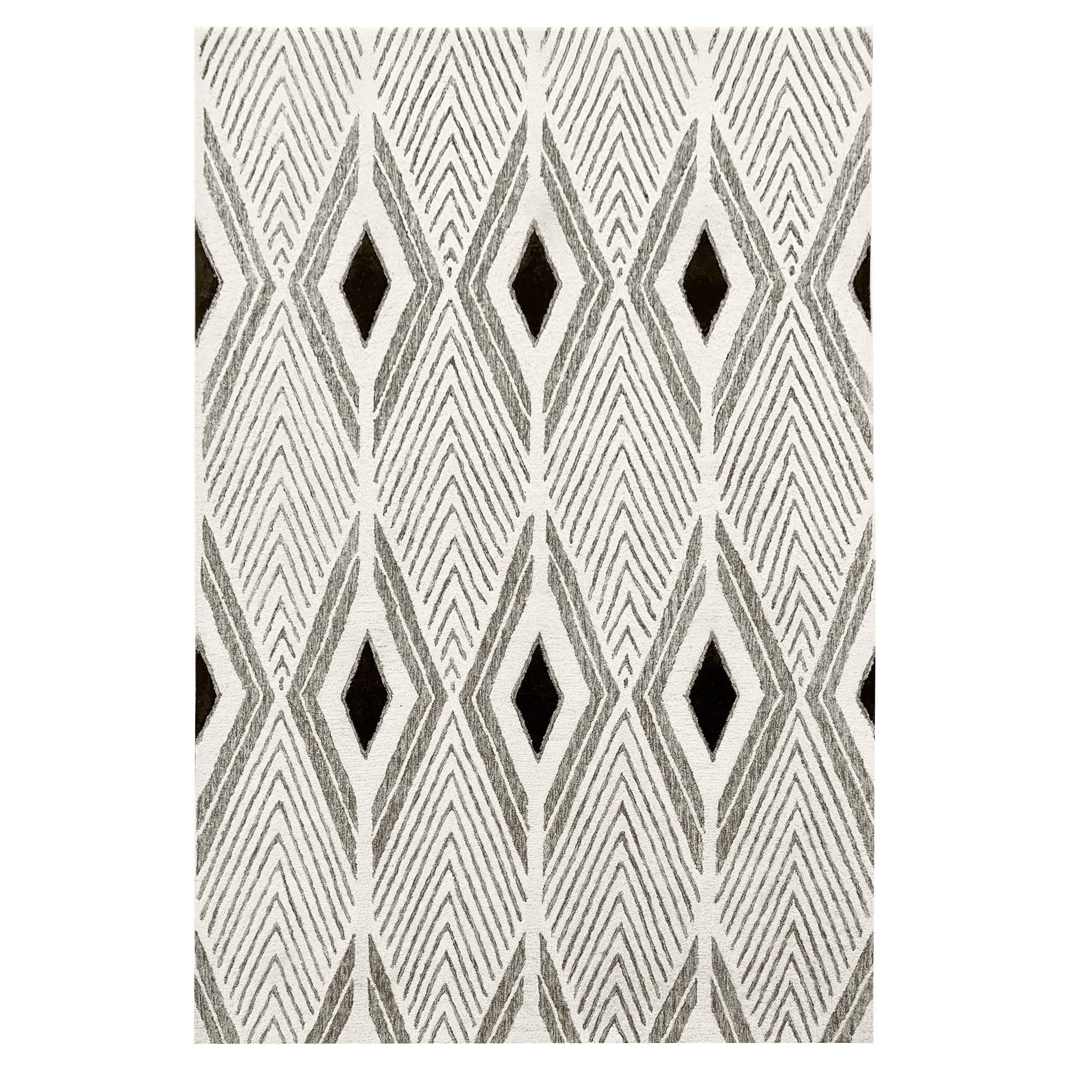 Vani Grey Cream Black 2'X 3' Rug | Designer Rugs | By Lavin Rugs