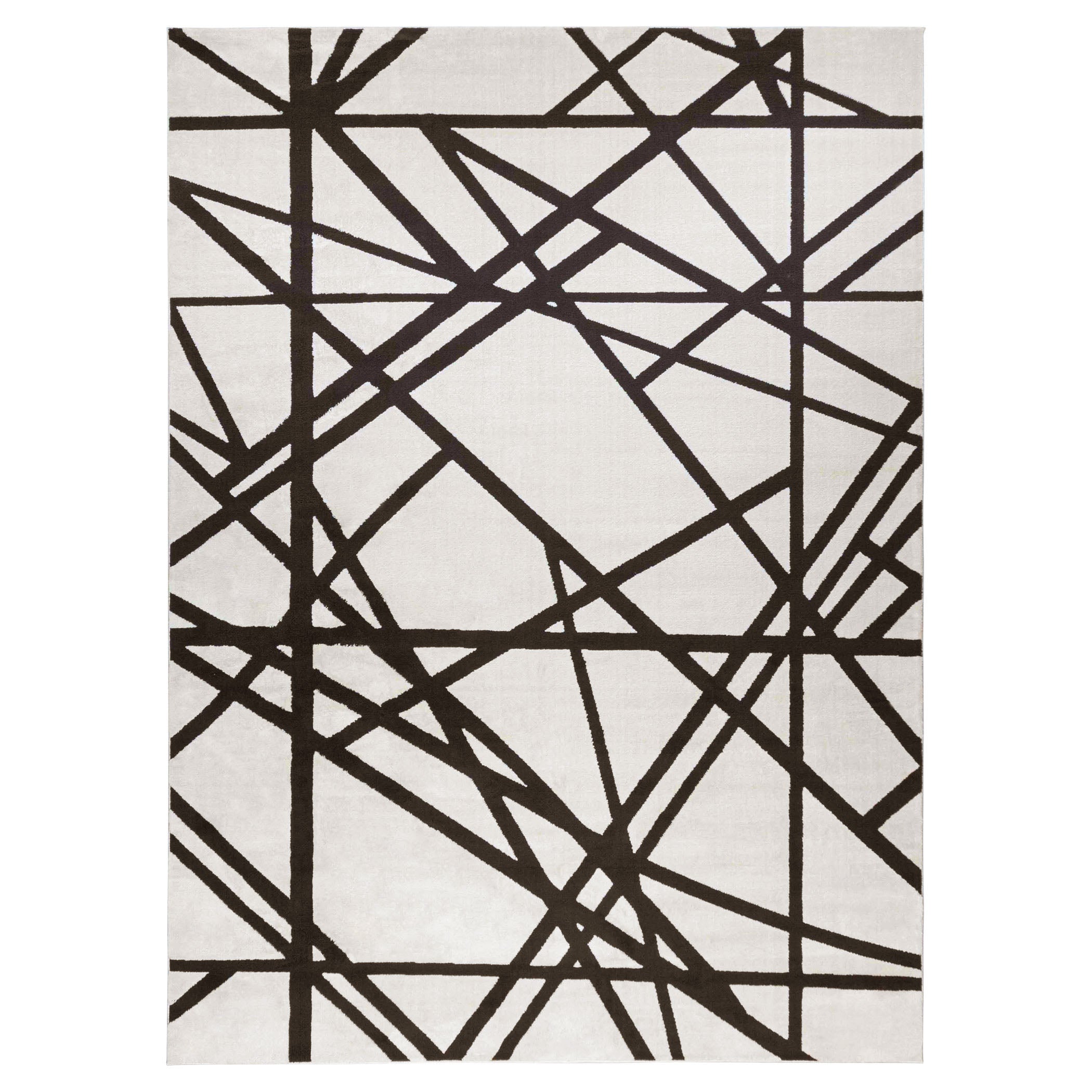 Optika Cream Black 2'X 3' Rug | Designer Rugs | By Lavin Rugs