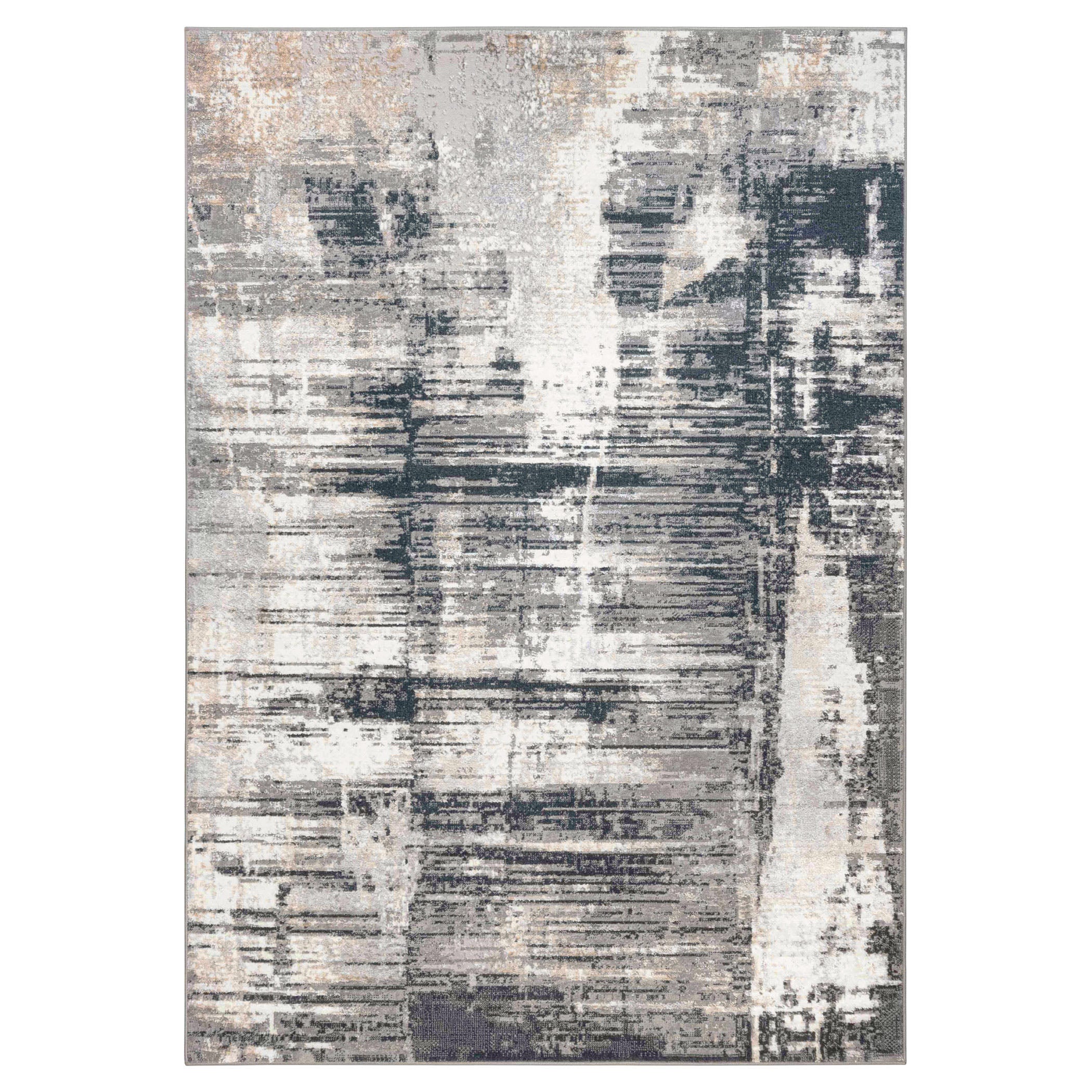 Jasmine Grey Black 2'X 3' Rug | Designer Rugs | By Lavin Rugs
