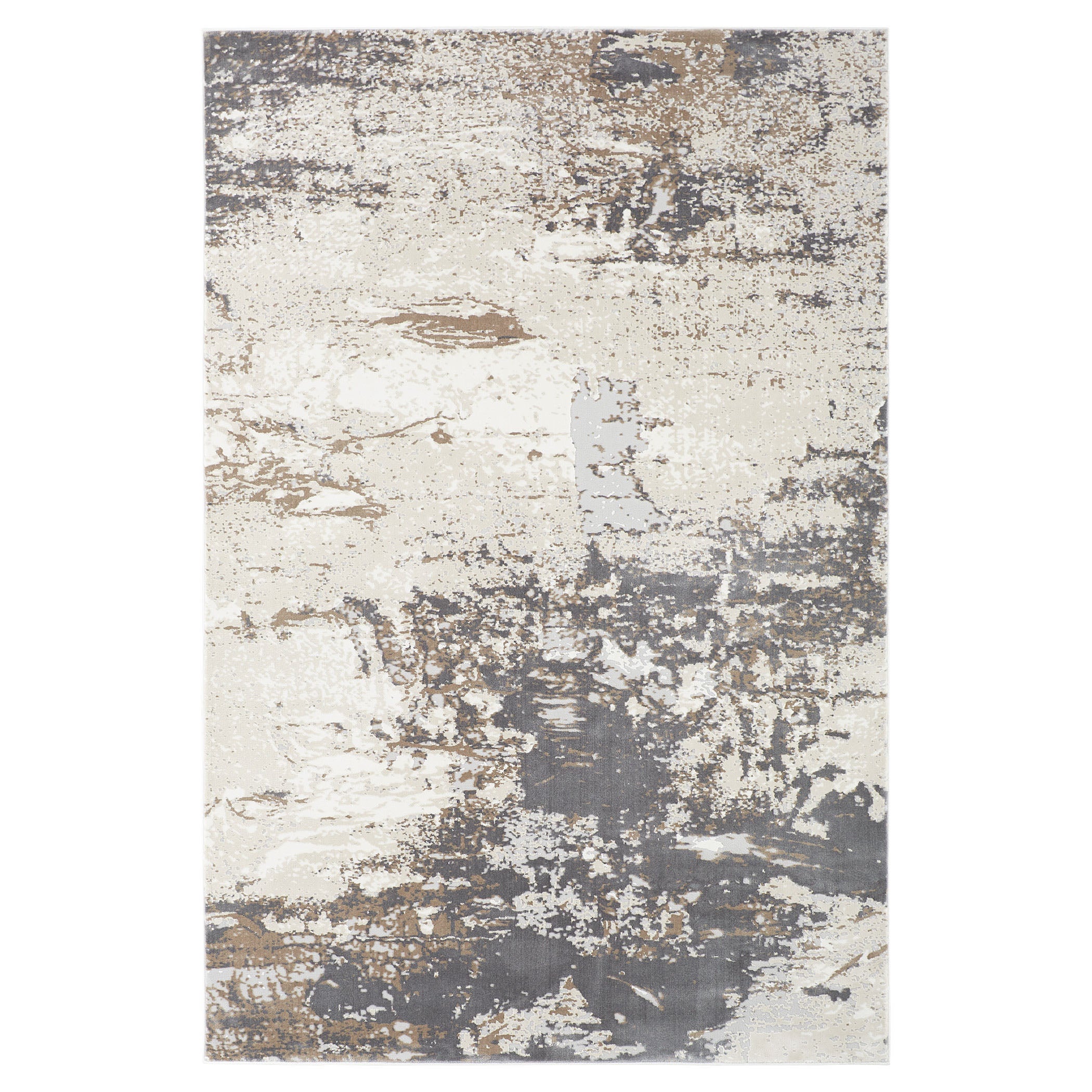 Veleka Cream Gold Grey 2'X 3' Rug | Designer Rugs | By Lavin Rugs